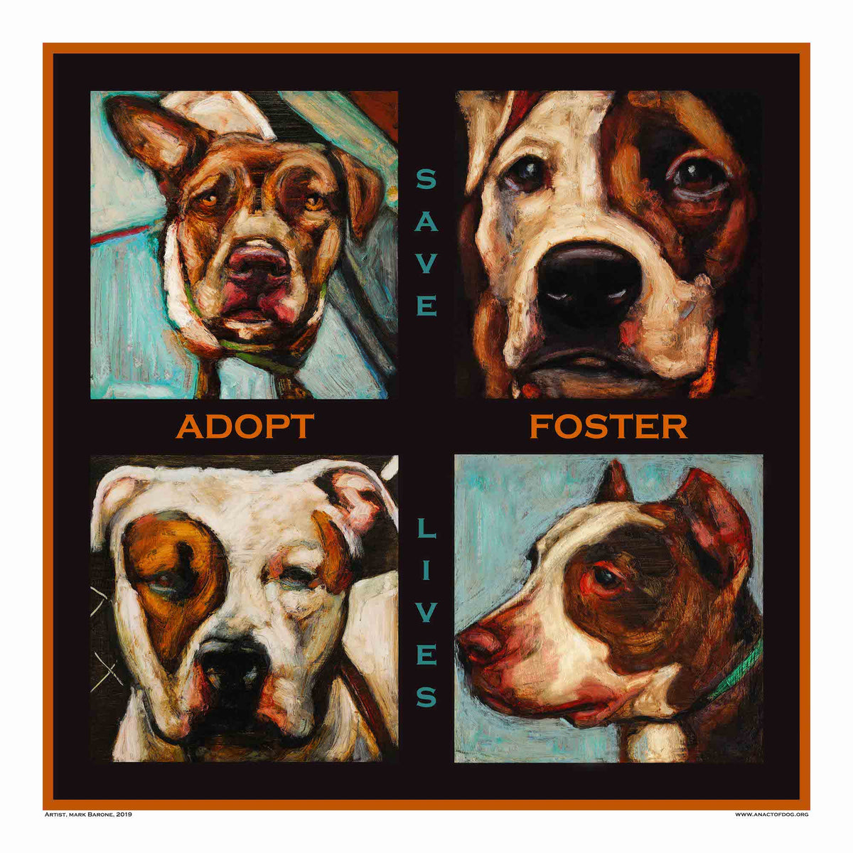 SAVIOR PRINT-ADOPT/FOSTER DOG ART - An Act of Dog